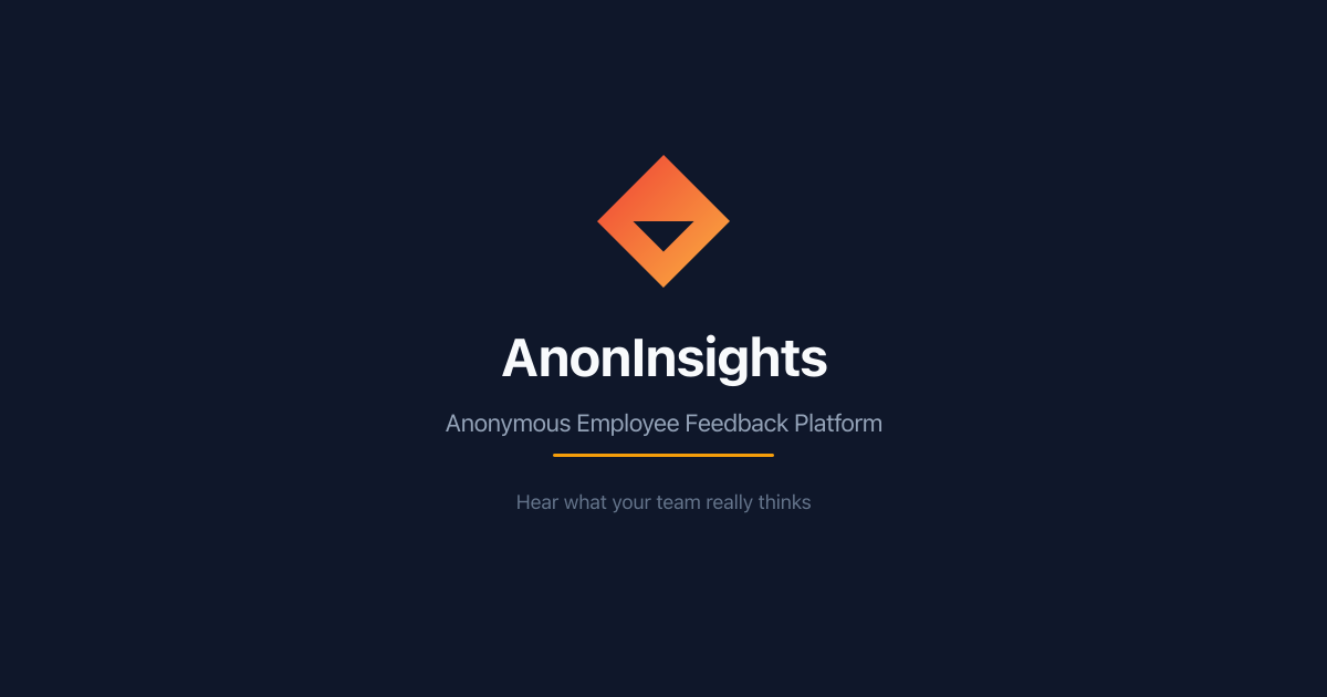 Anonymous Employee Feedback Platform | AnonInsights